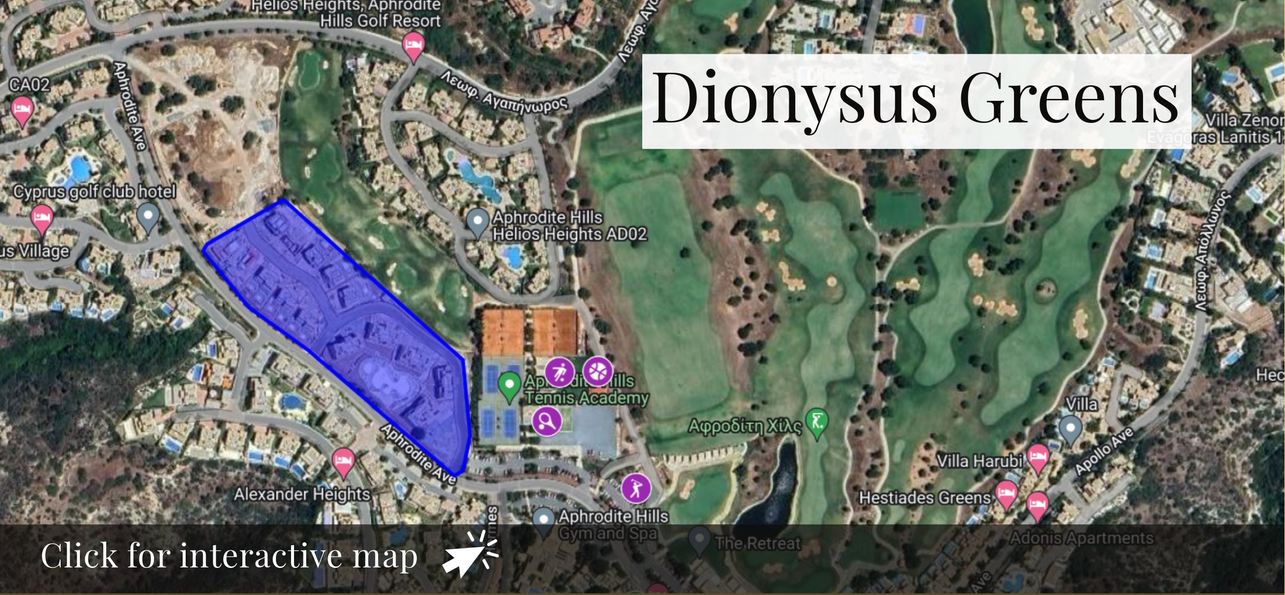 Dionysus Greens in Aphrodite Hills - Aphroditerentals.com
